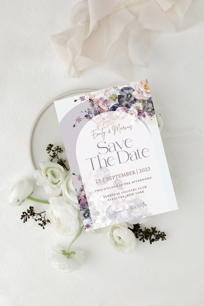 Purple Wildflower Save the Date - 1824 Farmhouse Creations v2